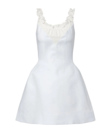 SHUSHU/TONG Ruffled Linen Minidress