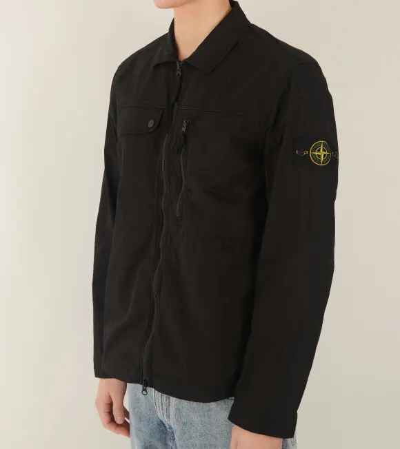 Stone Island Logo Patch Zip-up Jacket