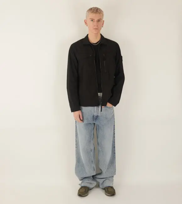 Stone Island Logo Patch Zip-up Jacket