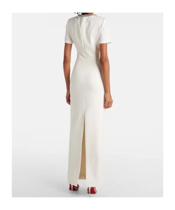 Roland Mouret Embellished Crêpe Gown
