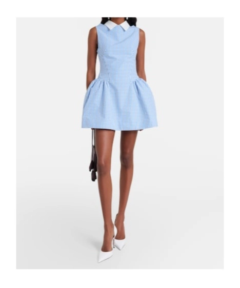 SHUSHU/TONG Gingham Cotton Minidress