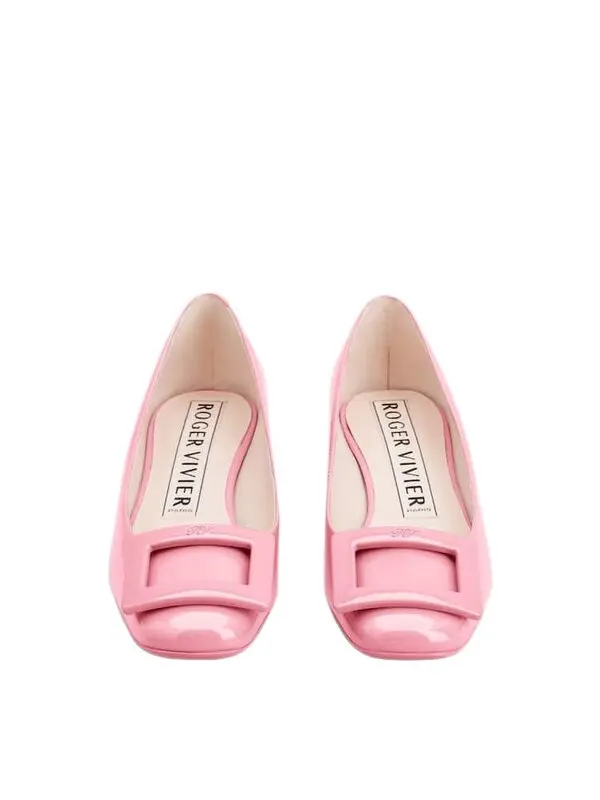 ROGER VIVIER Patent Leather Ballerinas With Painted Buckle