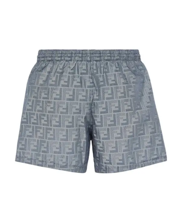 Fendi Blue Nylon Shorts