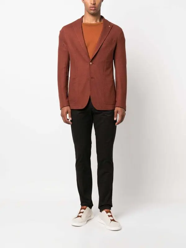 Tagliatore Single-breasted Cotton Blazer