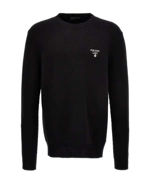 Prada Long-sleeved Cashmere Sweater - Black