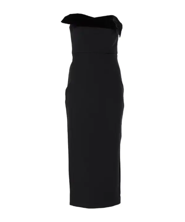 Roland Mouret Crêpe Bustier Dress - Black