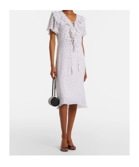 Dorothee Schumacher Dancing Dots Polka-dot Georgette Midi Dress