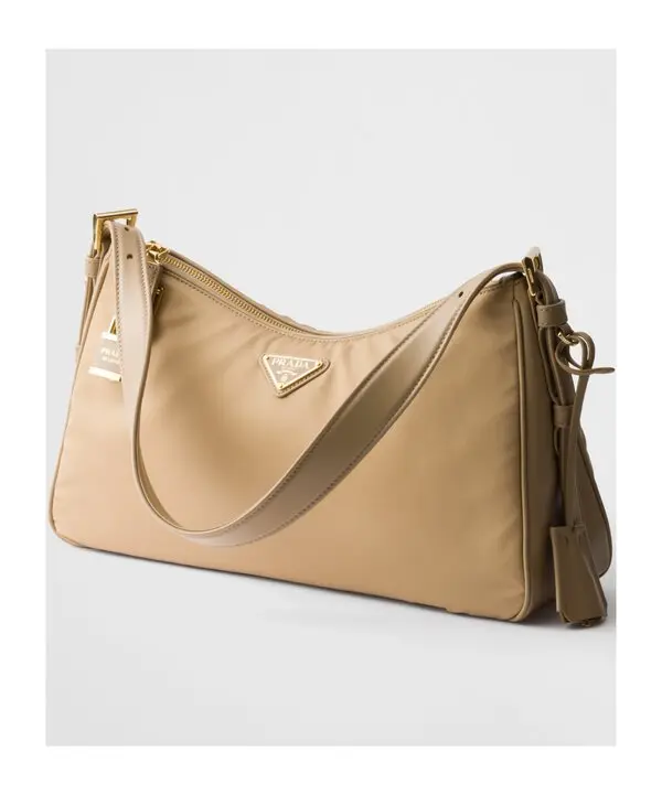 Prada Logo Plaque Padlock-detailed Shoulder Bag