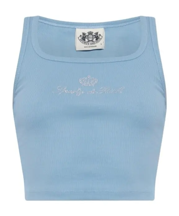 SPORTY  RICH Sleeveless Vest - Blue