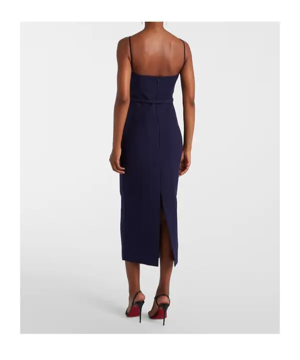 Roland Mouret Belted Crêpe Midi Dress