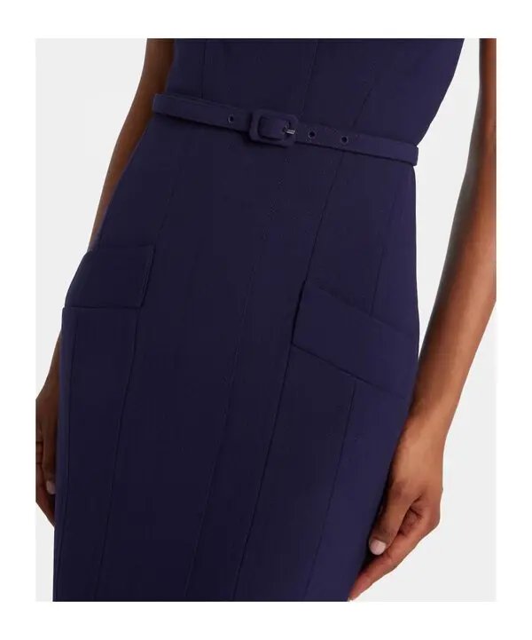 Roland Mouret Belted Crêpe Midi Dress