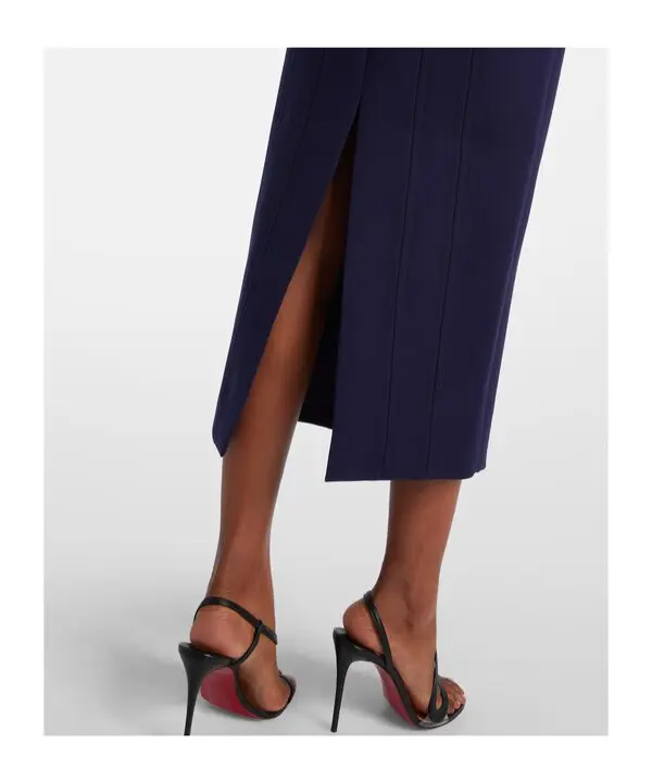 Roland Mouret Belted Crêpe Midi Dress