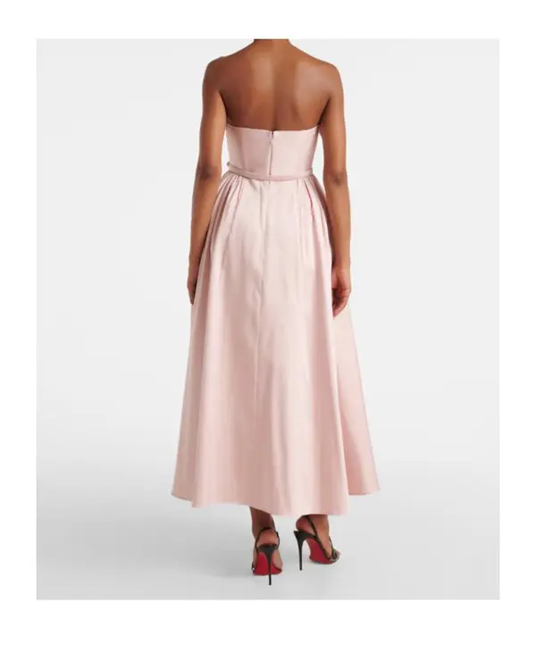 Roland Mouret Strapless Ruffled Midi Dress - Nude
