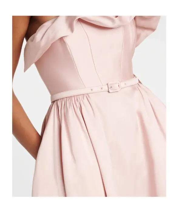 Roland Mouret Strapless Ruffled Midi Dress - Nude