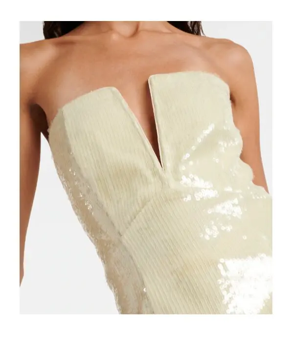 Roland Mouret Sequined Strapless Corset Dress