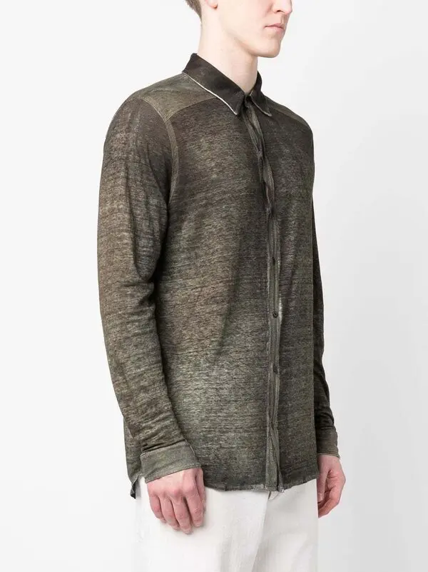 Avant Toi Acid-wash Button-up Shirt