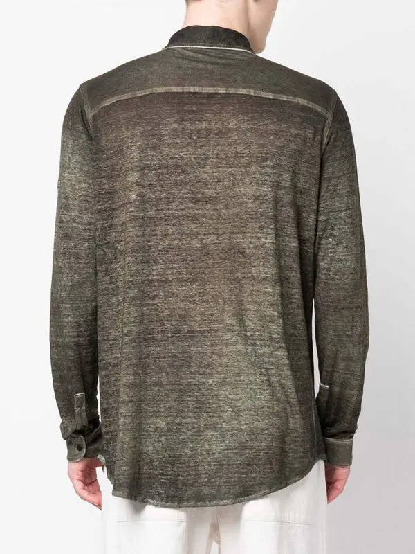 Avant Toi Acid-wash Button-up Shirt