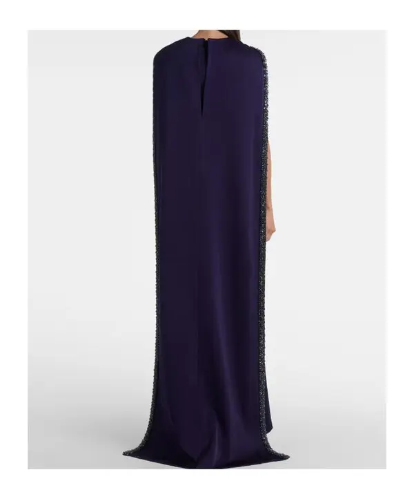 Roland Mouret Embellished Cape Effect Gown
