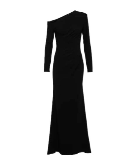 Roland Mouret Asymmetric Cady Gown - Black
