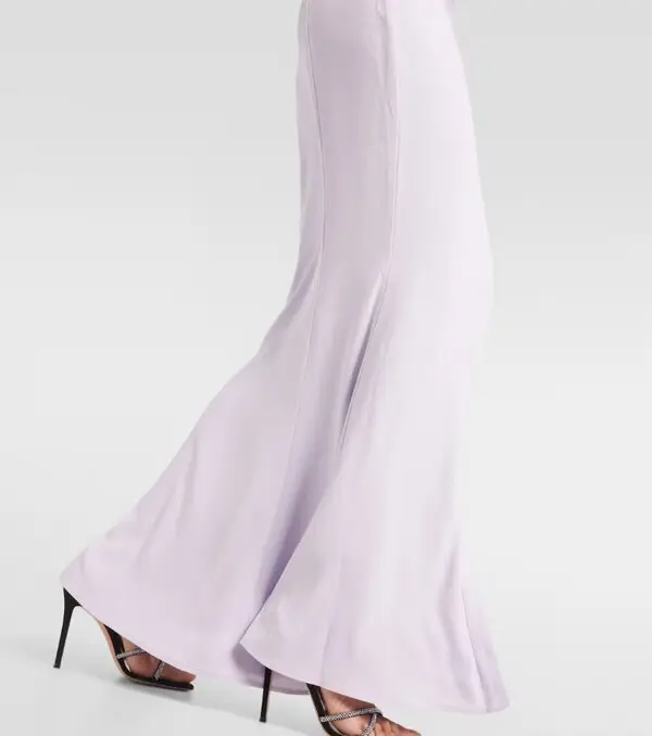 Roland Mouret Embellished Satin Crêpe Gown - Lilac