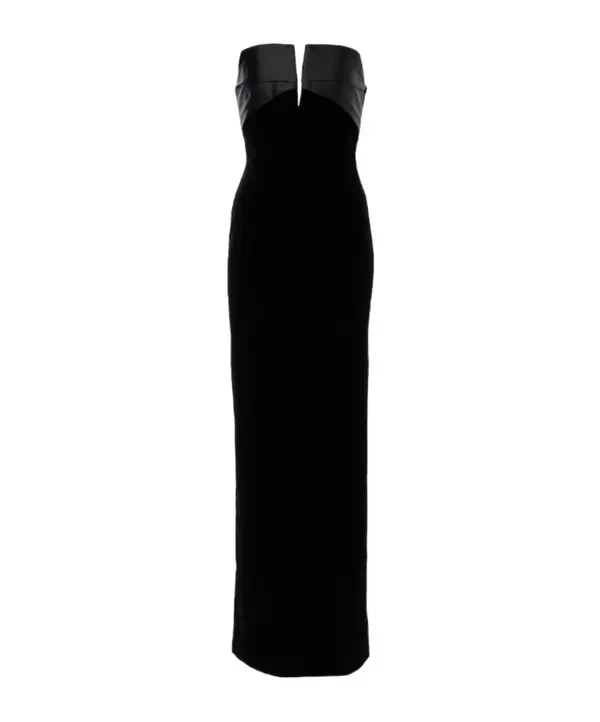 Roland Mouret Strapless Velvet Gown