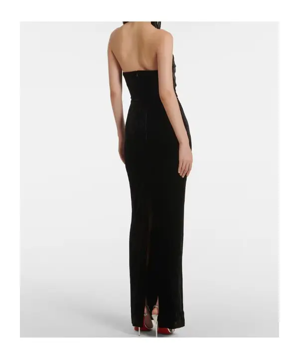 Roland Mouret Strapless Velvet Gown