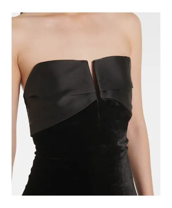 Roland Mouret Strapless Velvet Gown