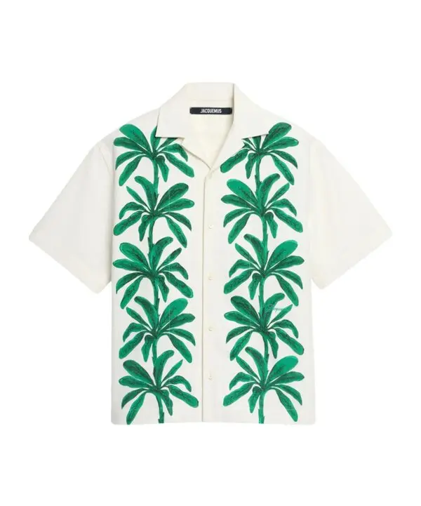 Jacquemus Palm Tree Printed Short Sleeved Shirt