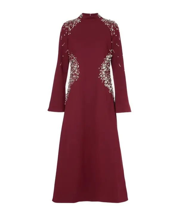 Simkhai Odetta Embellished Crêpe Midi Dress
