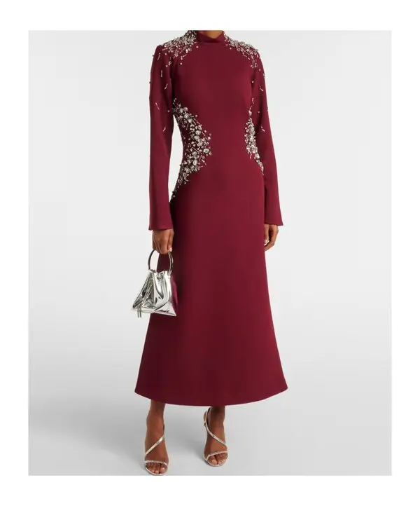 Simkhai Odetta Embellished Crêpe Midi Dress