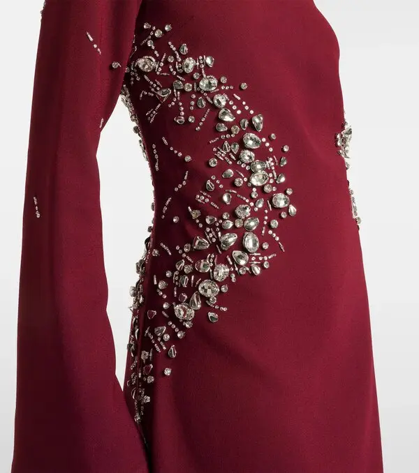 Simkhai Odetta Embellished Crêpe Midi Dress