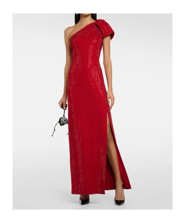 Roland Mouret One-shoulder Gown With Diamanté Embellishments