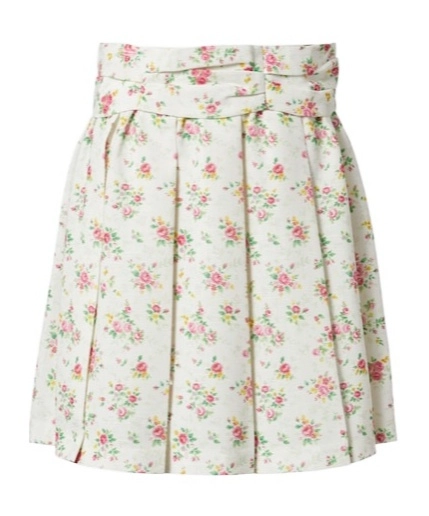 SHUSHU/TONG Floral Pleated Miniskirt