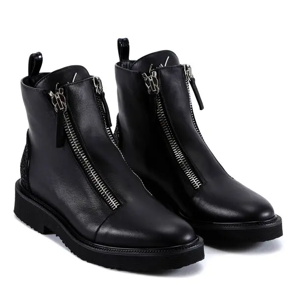 GIUSEPPE ZANOTTI Kat Glitter Panel Boots