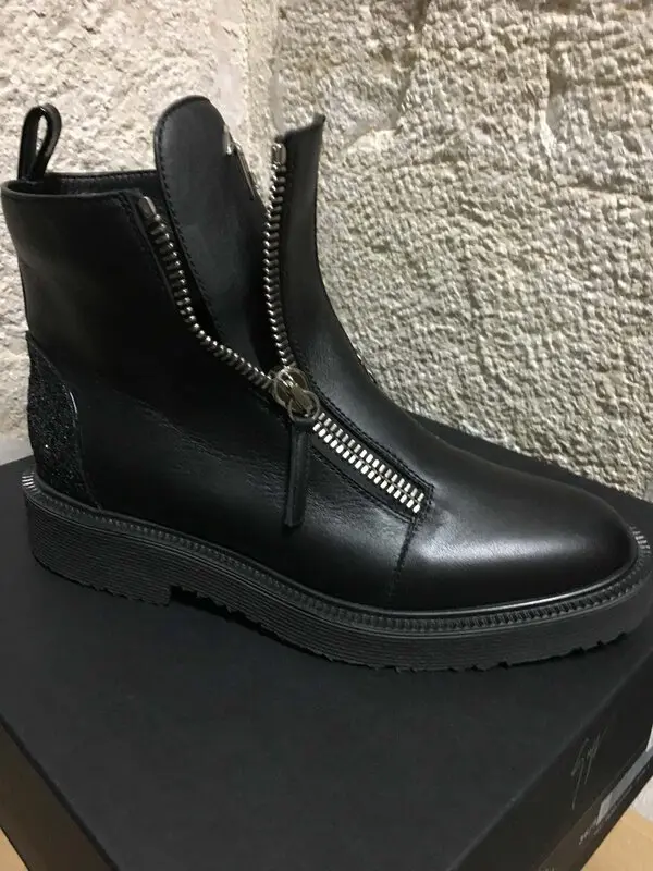 GIUSEPPE ZANOTTI Kat Glitter Panel Boots