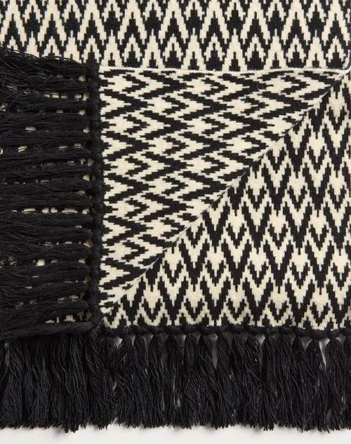 Valentino Garavani Knitted Fringed Scarf