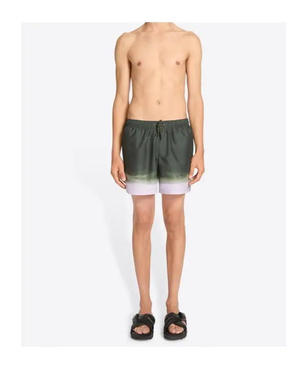 Dries Van Noten Printed Drawstring Swim Shorts