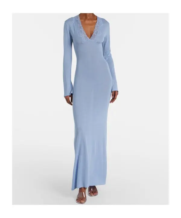 AYA MUSE Lace-trimmed Maxi Dress