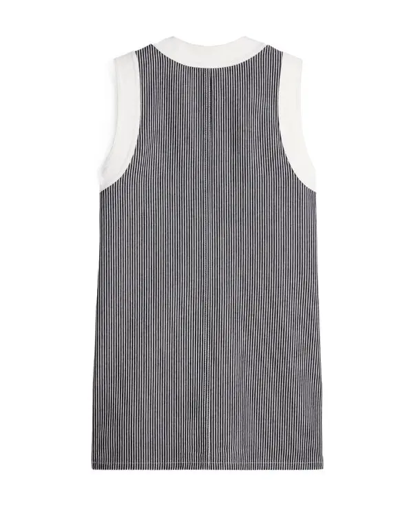 Celine Sleeveless Hickory Stripe Mini Dress