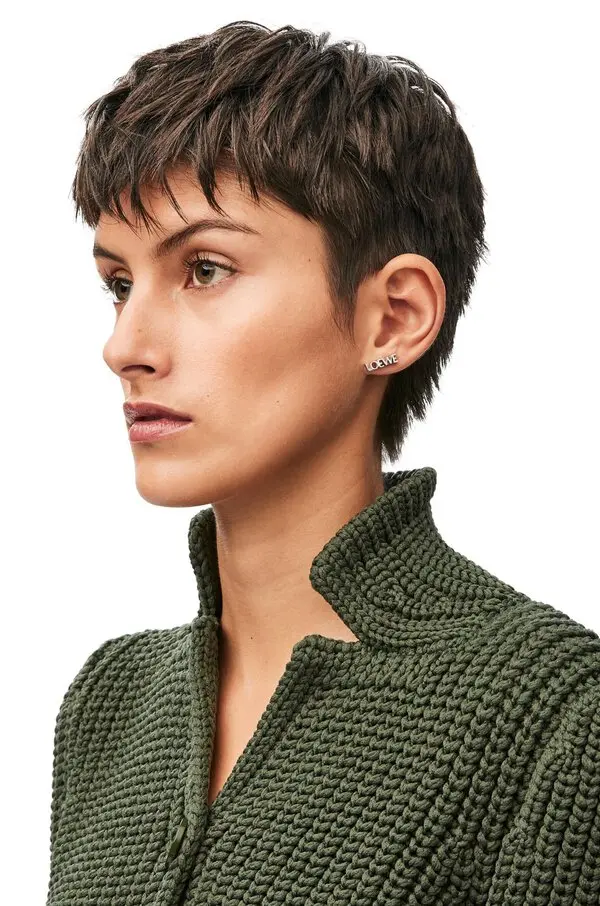 Loewe Graphic Single Earring In Sterling