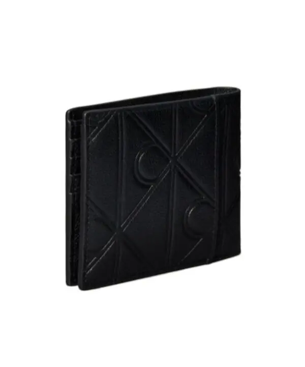 Calvin Klein Embossed Emblem Leather Billfold Wallet