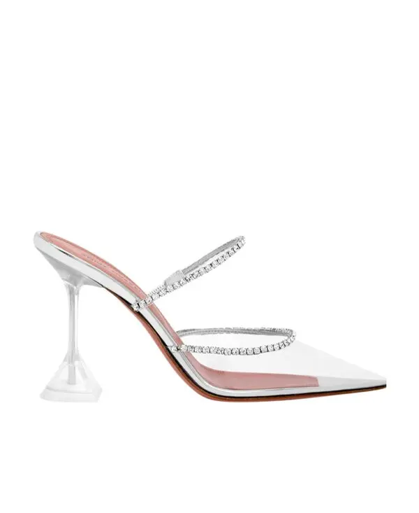 Amina Muaddi Logo High-heeled Sandals