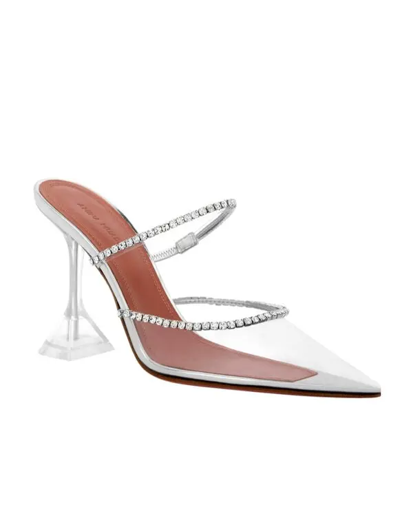 Amina Muaddi Logo High-heeled Sandals