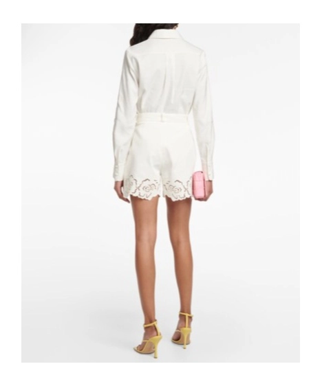 Elie Saab Embroidered Cotton Shorts