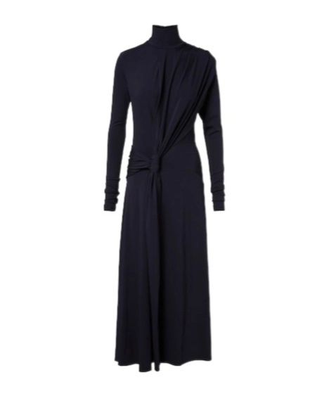 Victoria Beckham Gathered Jersey Midi Dress