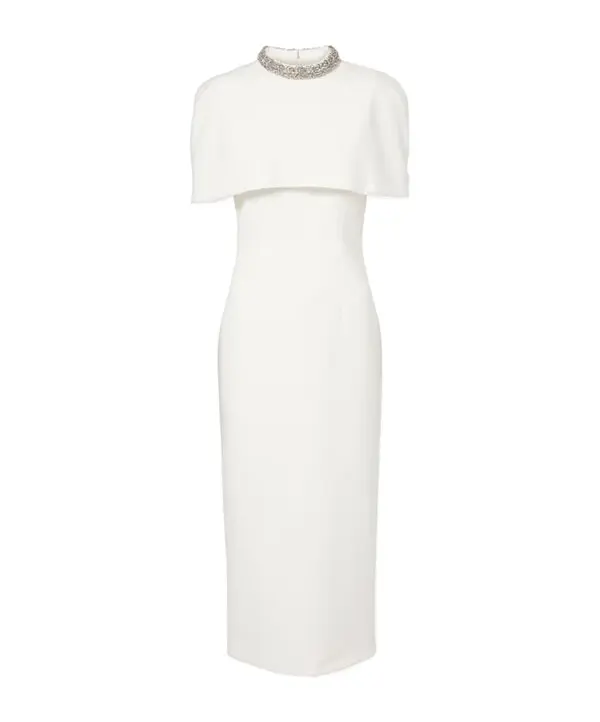 Roland Mouret Embellished Crêpe Cocktail Dress - White