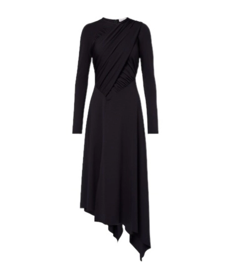 Victoria Beckham Draped Jersey Wrap Dress - Black