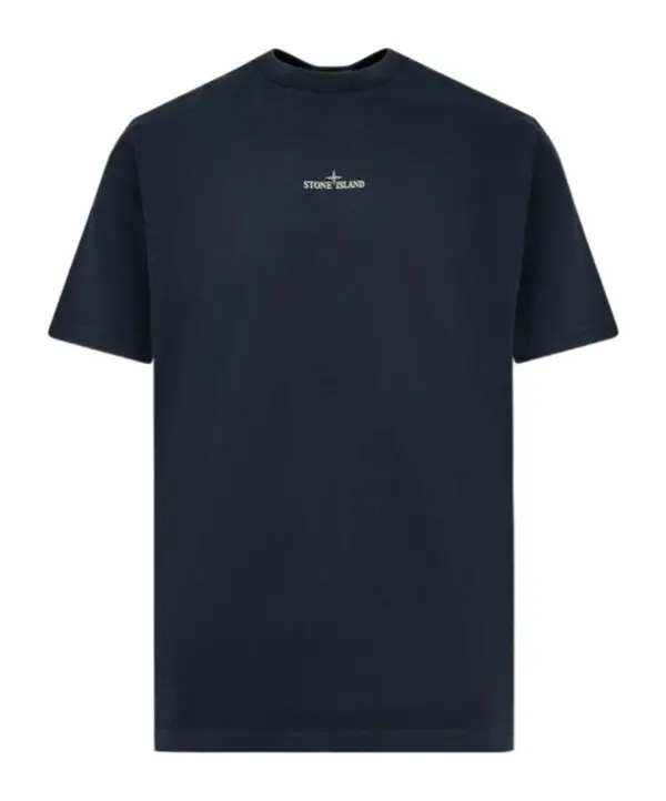 Stone Island Logo Printed Crewneck T-shirt