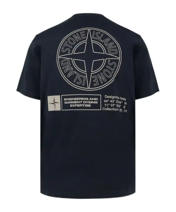 Stone Island Logo Printed Crewneck T-shirt