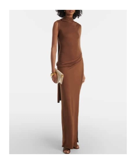 AYA MUSE Sleeveless Draped Maxi Dress